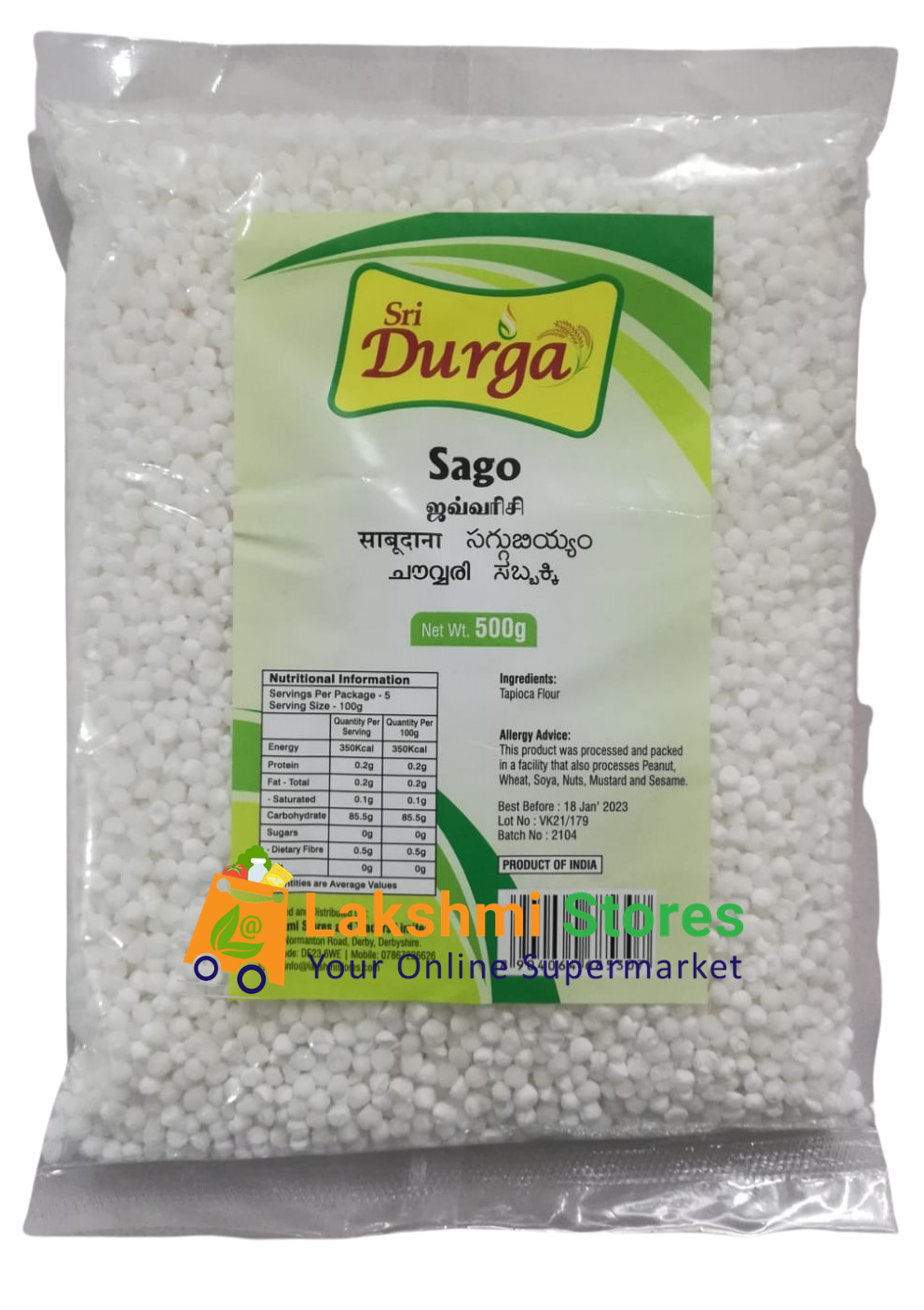 Buy Sri Durga Sago Seeds 500g | Budget Mart UK Online